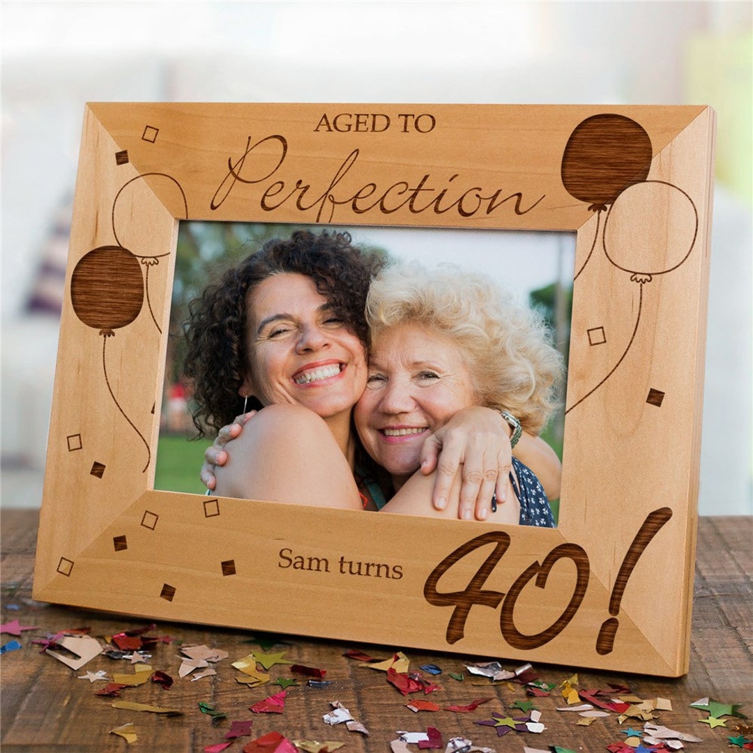 Aged to Perfection Picture Frame, Personalized Birthday Gift, Birthday ...