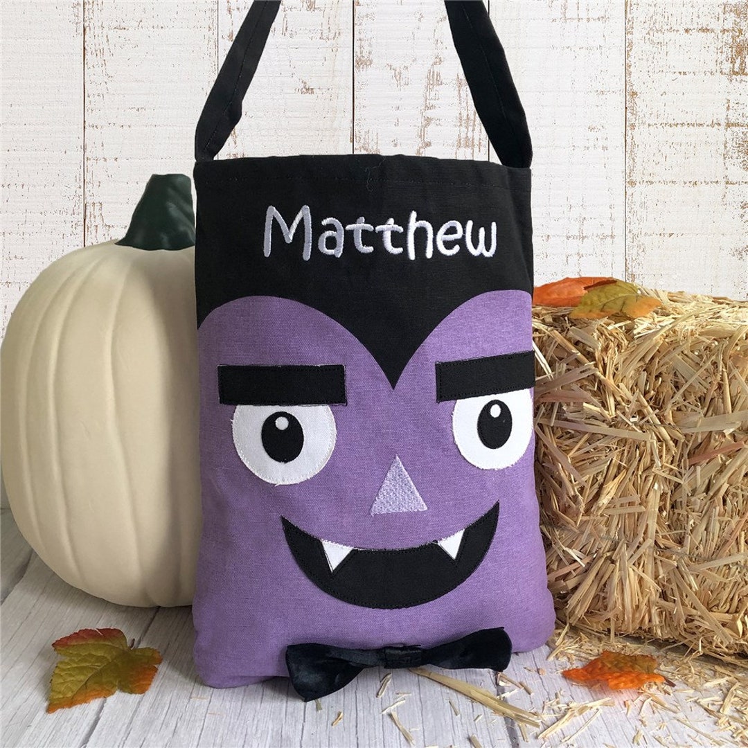 Vampire Trick or Treat Bag, Personalized Halloween Trick or Treat Bag ...