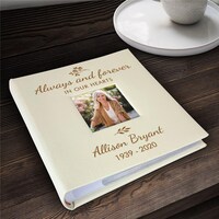 Custom Photo Album Memorial | Funeral Guest Book | Celebration of Life ...