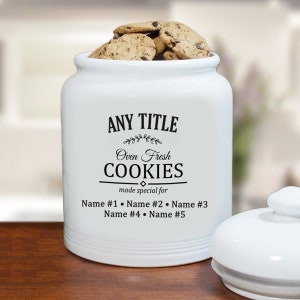 Oven Fresh Treat Personalized Cookie Jar, Custom Cookie Jar, Ceramic ...