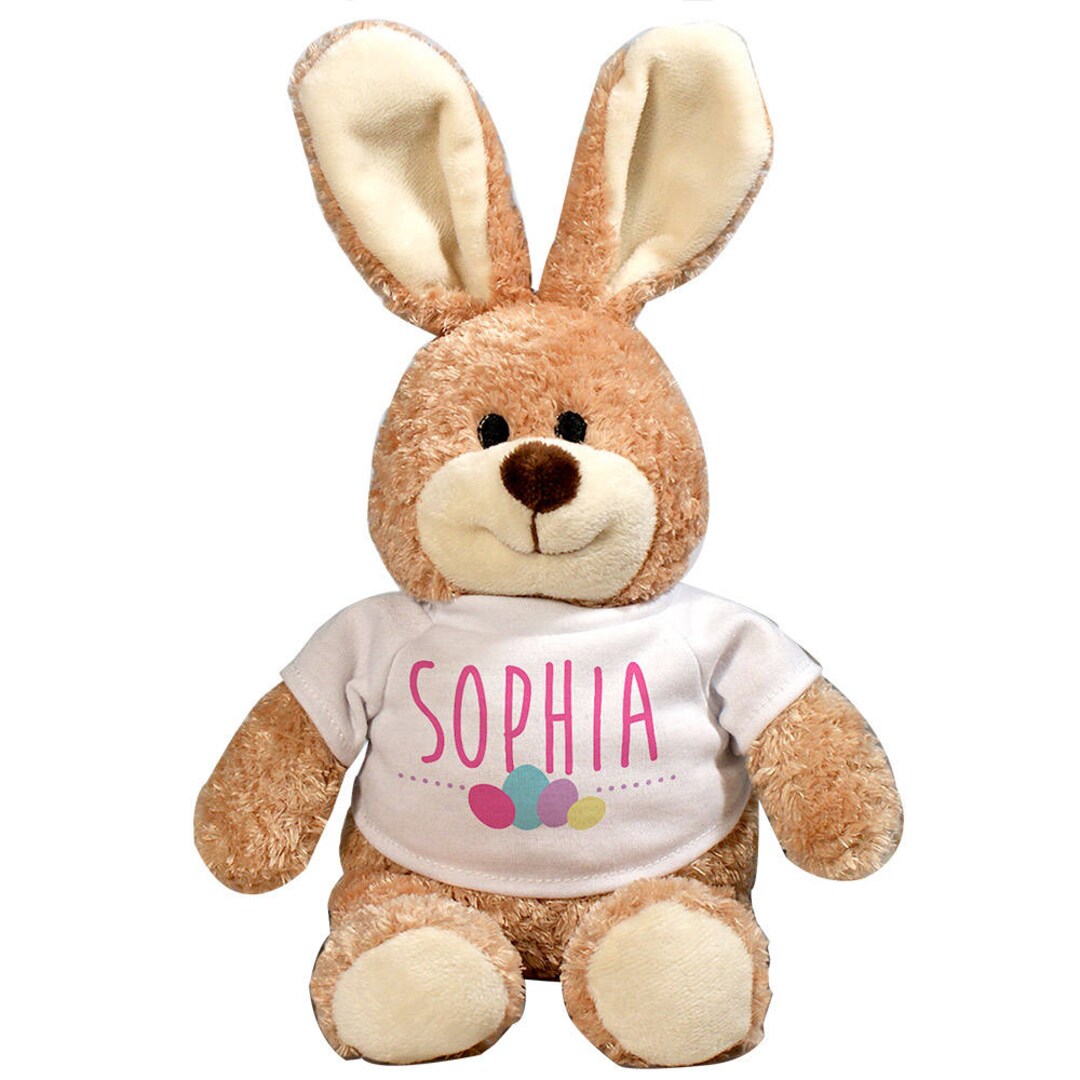 Colorful Easter Eggs Personalized Easter Bunny, Plush Bunny, Plush Toy ...