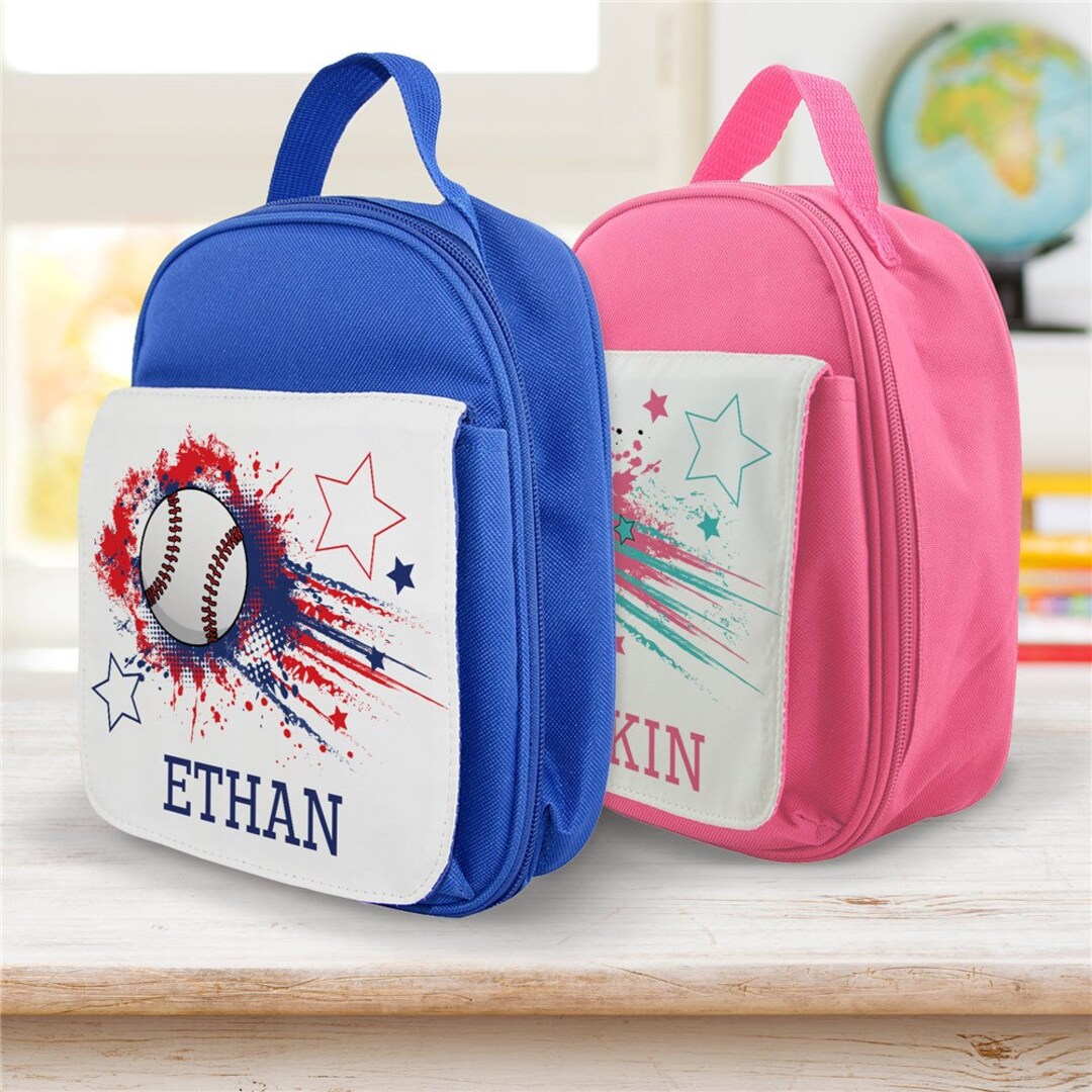 Sports Splatter Personalized Lunch Bag With Name for Kids, Back to ...