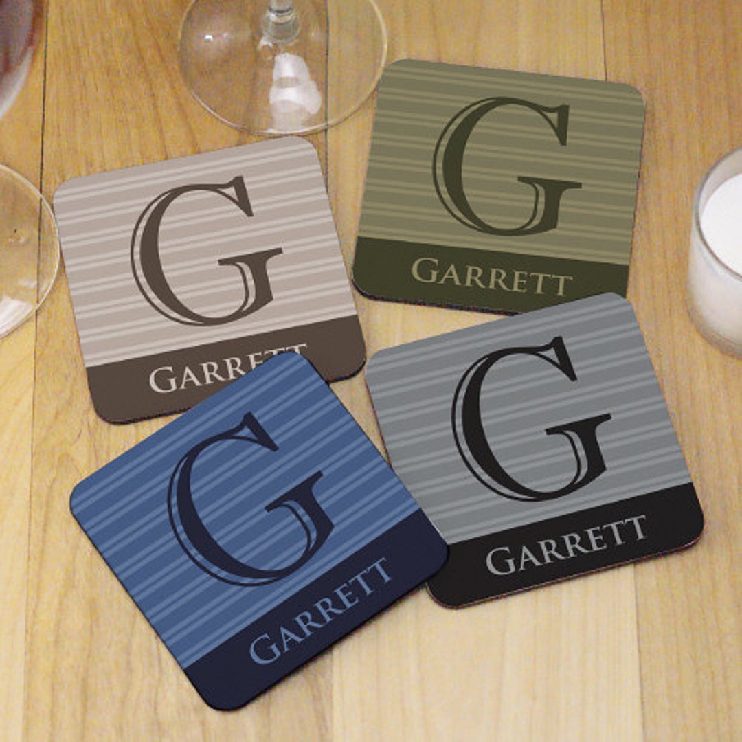 Personalized Family Drink Coaster Set, Personalized Coaster Set, Family ...