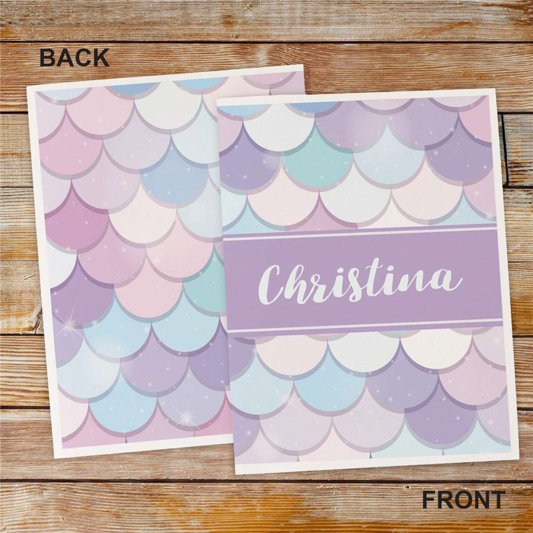 Personalized Mermaid Scales Folder Set, [folder Set, Back to School ...