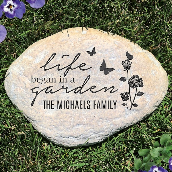 Personalized Garden Stone Religious - Etsy