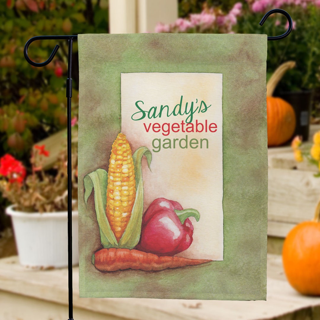 Personalized Garden Flag, Vegetable Garden Flag, Gift for Gardener ...