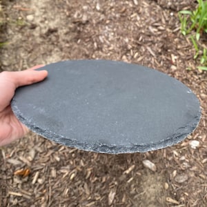 Engraved in Loving Memory Round Slate Stone, Memorial Garden Stone ...