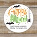 Personalized Happy Halloween Circle Labels, 96 Stickers, Trunk or Treat ...