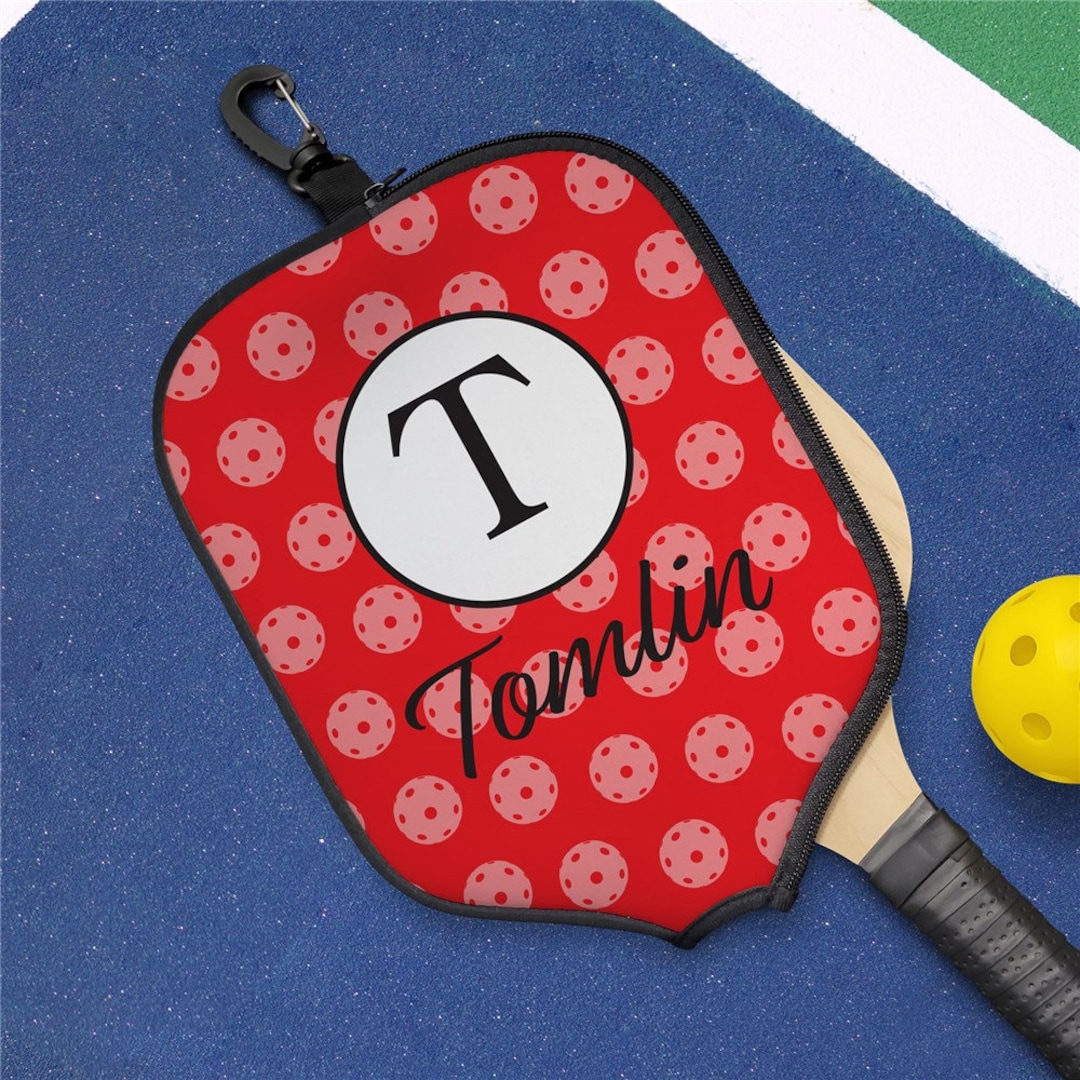 Personalized Initial Pickleball Pattern Paddle Cover, Custom Pickleball ...