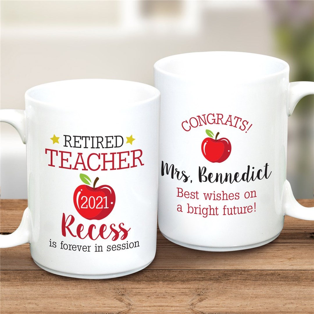 Personalized Teacher Retirement Gifts, Teacher Retirement Mug, Recess ...