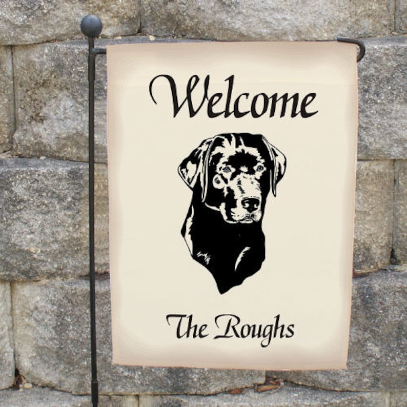 Welcome Dog Breed Personalized Double-sided Garden Flag - Etsy