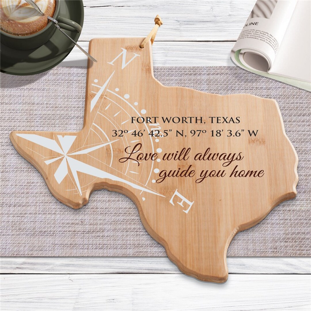 Personalized Love Will Guide You Home Coordinates Texas - Etsy