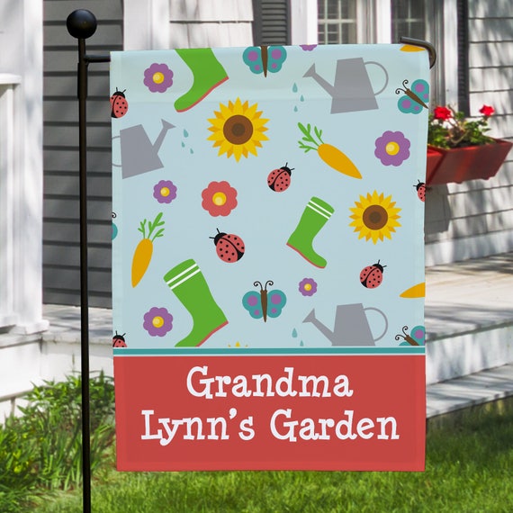 Personalized Gardening Flag Garden Decor Polyester Spring | Etsy