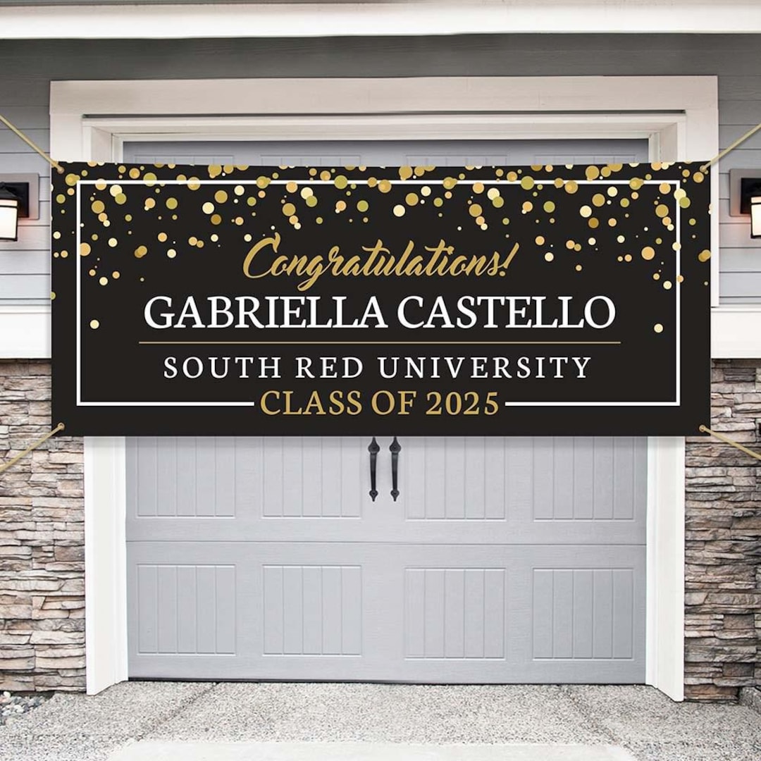 Congratulations Personalized Graduation Banner, Grad Party Decor, Class ...