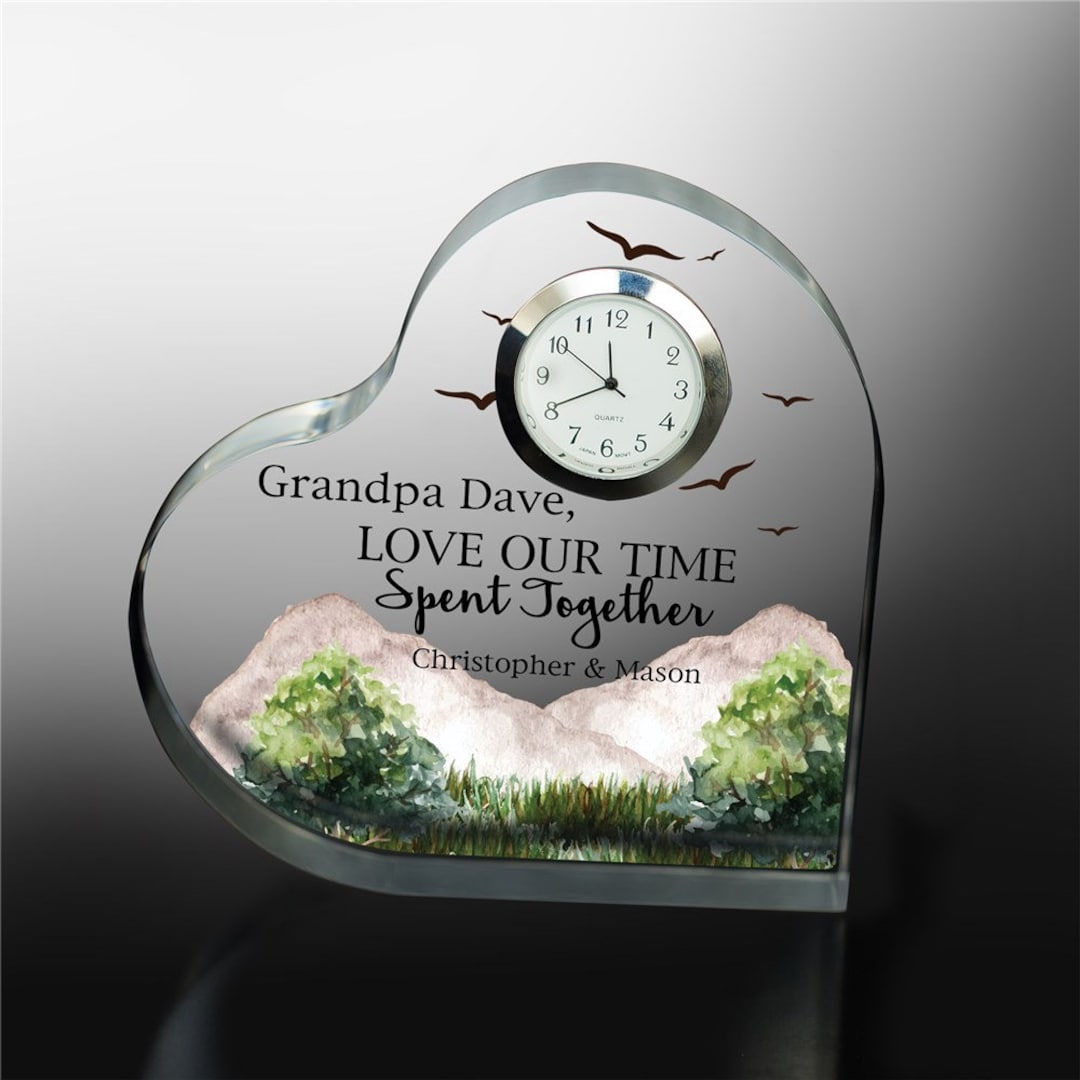 Personalized Love Our Time Spent Together Heart Clock Keepsake ...