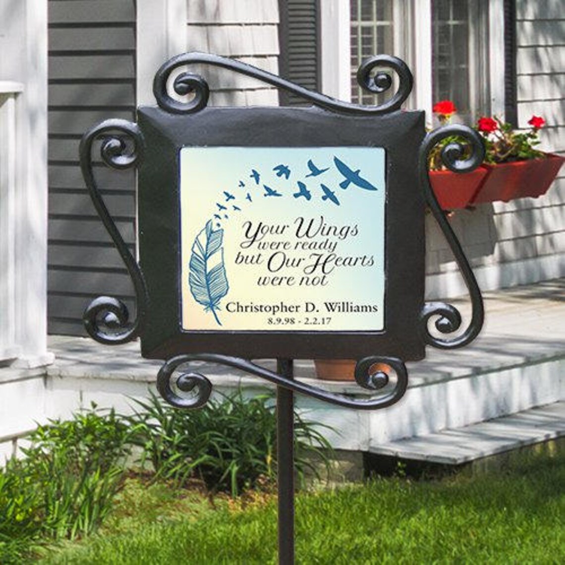 Personalized Memorial Garden Stake, Memorial Plaque, Temporary Grave ...