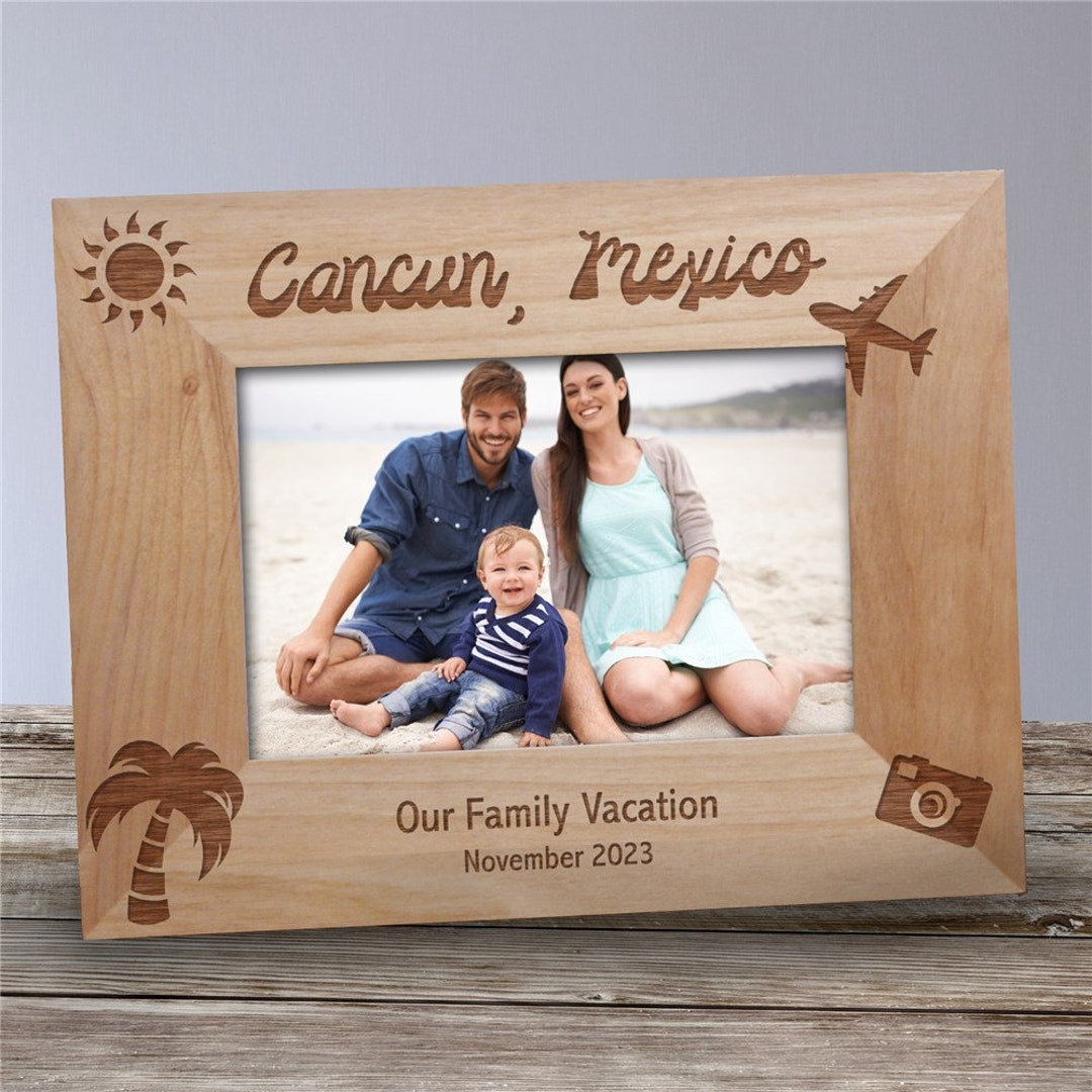 Personalized Family Vacation Picture Frame, Unique Vacation Keepsake ...