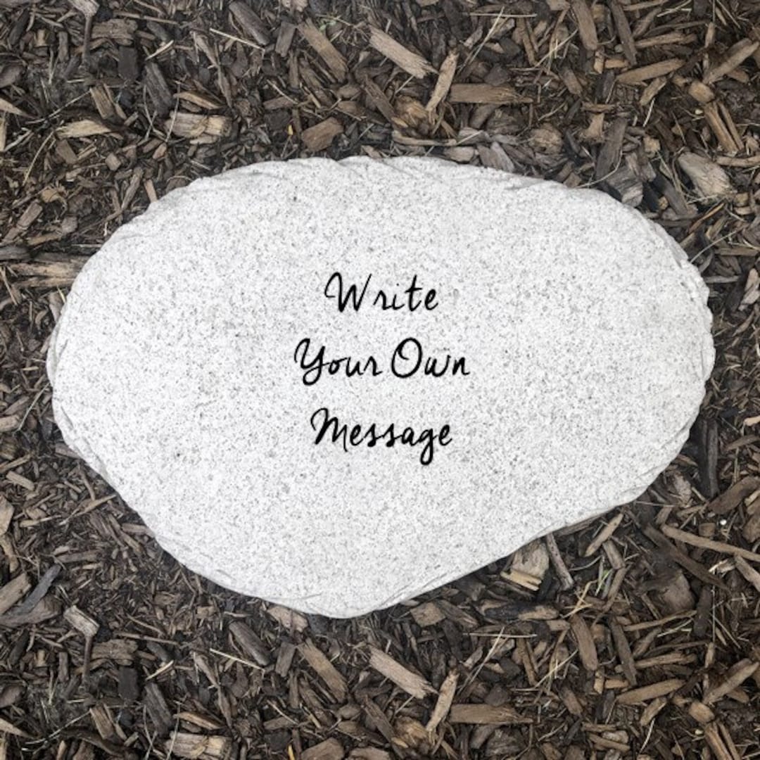 Personalized Custom Message Flat Garden Stone Custom Garden - Etsy