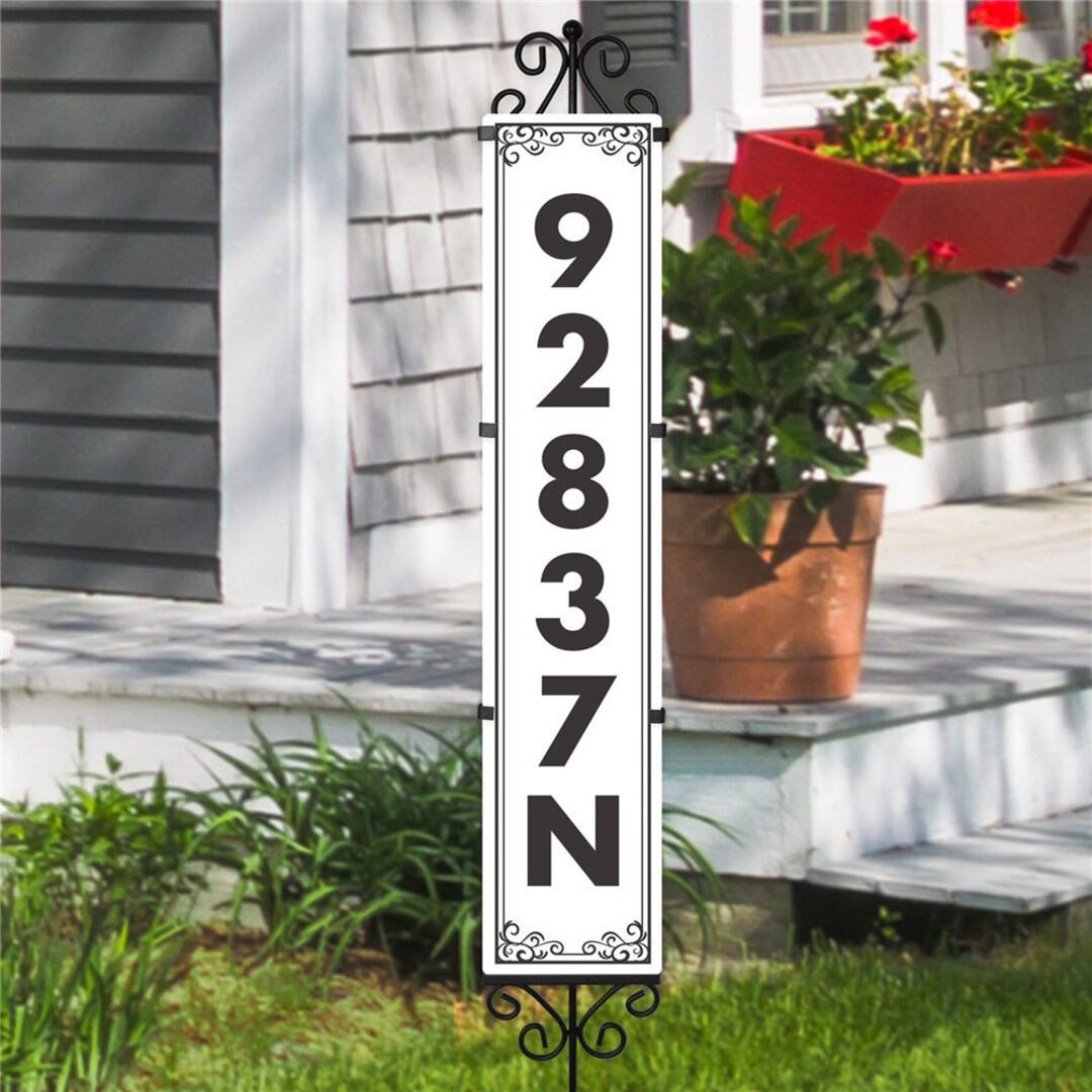 Personalized Address Yard Sign Scroll Expression, Welcome Sign, Home ...