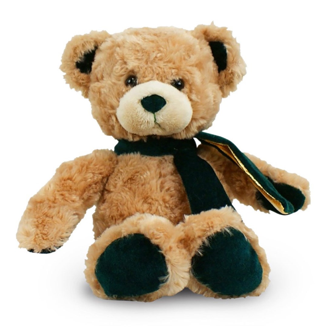 Stuffed Brown Bear With Green Scarf, Christmas Gifts for Her, Gift for ...