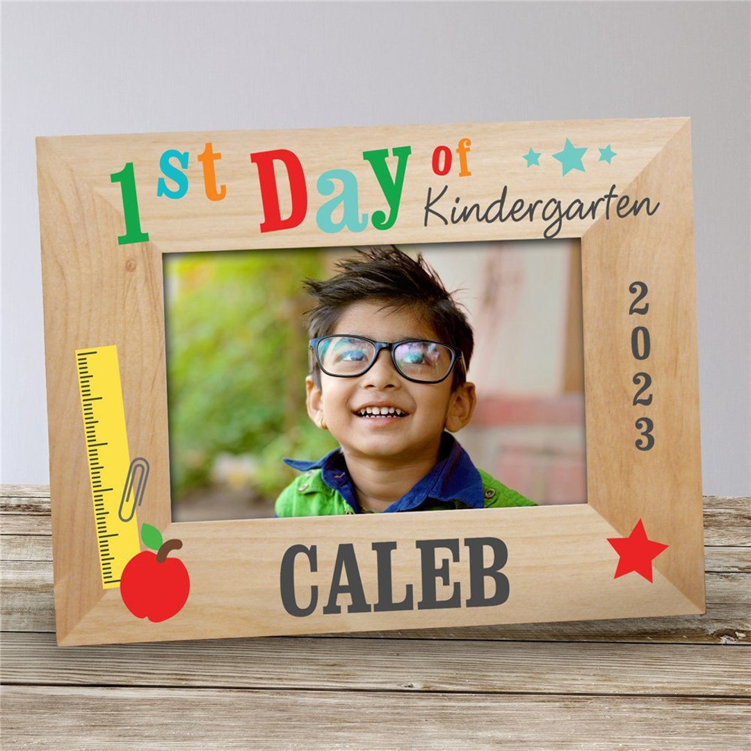 1st Day of School Wood Personalized Frame, Personalized Picture Frame ...