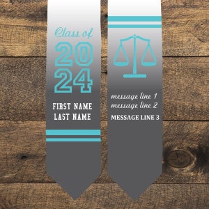 Personalized Law or Medical Graduation Stole, Law School, Class of 2025 ...