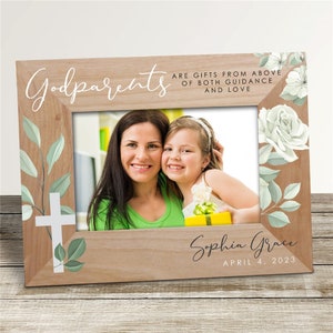Personalized Godparents Wood Picture Frame, Religious Picture Frame ...