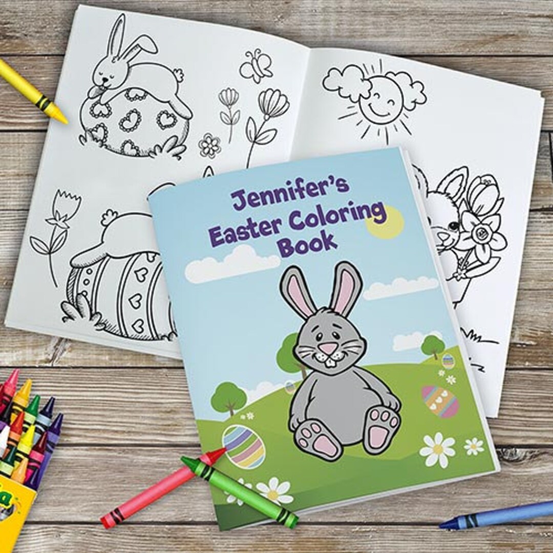 Personalized Easter Coloring Book, Coloring Book, Easter Book, Kids ...