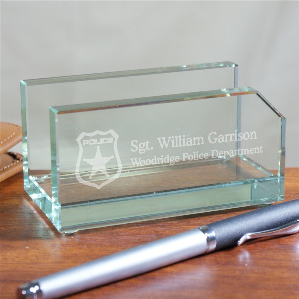 Personalized Police Officer Business Card Holder, Engraved Police ...