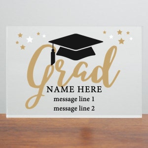 Personalized Grad With Hat Acrylic Keepsake, Personalized Graduation ...