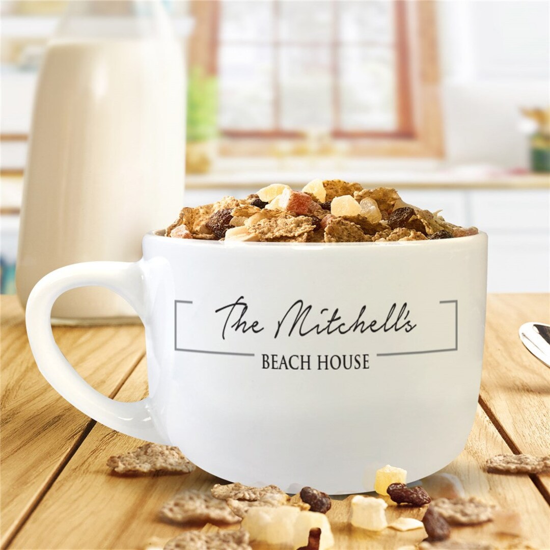 Family Name With Brackets Personalized Ice Cream Bowl, Lake House ...
