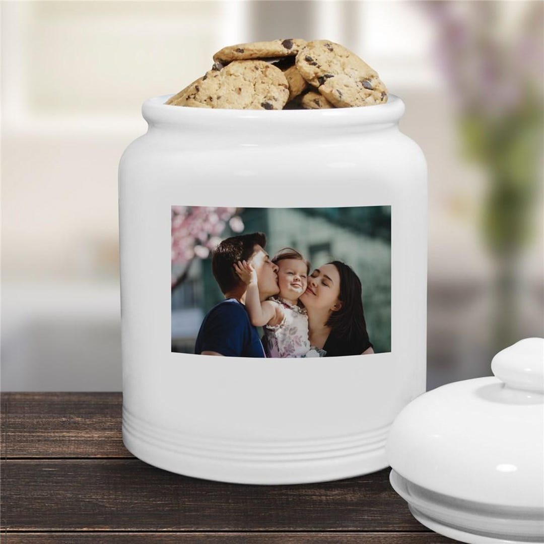 Personalized Cookie Jar, Ceramic Cookie Jar With Photo, Christmas Gift ...