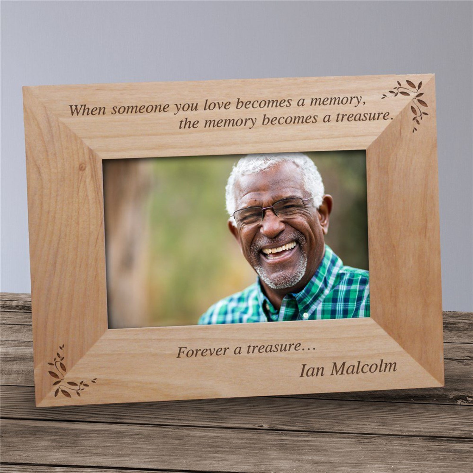 Memory Becomes A Treasure Memorial Wood Picture Frame, Memorial Gift ...