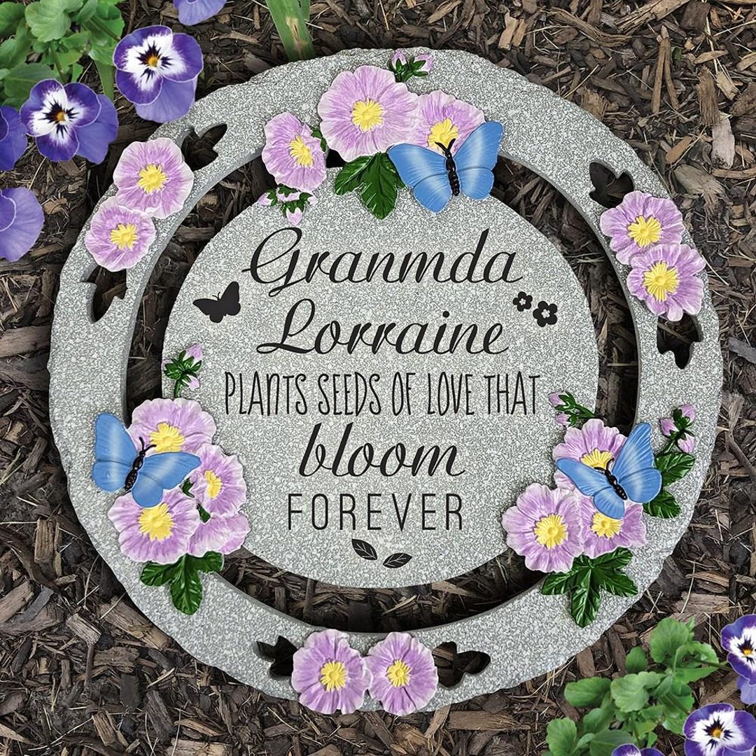 Butterfly Garden Stone, Engraved Garden Stone, Personalized Gift for ...
