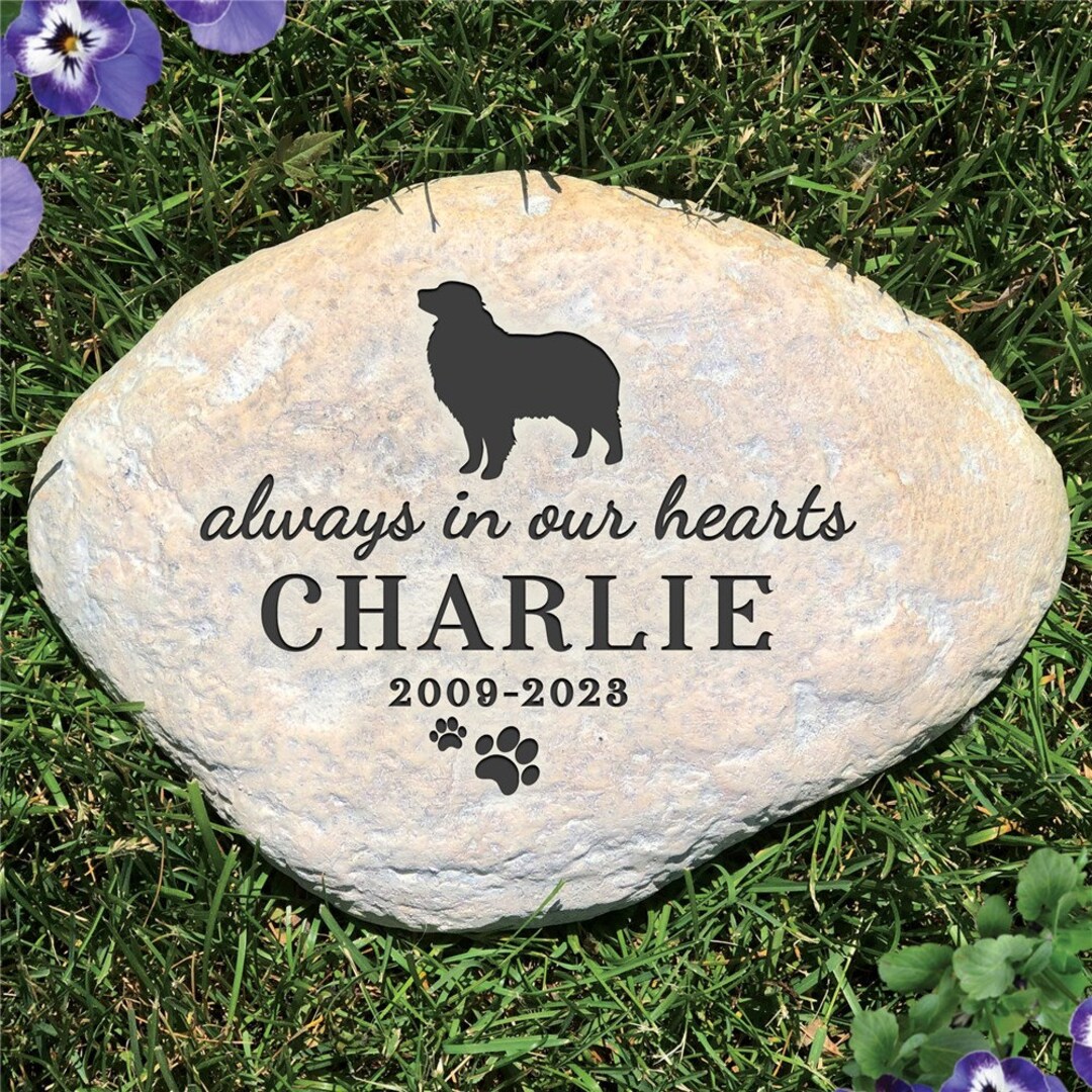 Engraved Memorial Dog Garden Stone, Dog Grave Marker, Memorial Pet ...