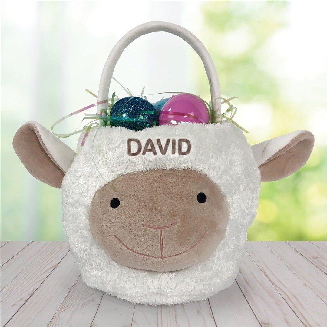 Personalized Lamb Easter Basket Easter Basket Kids Easter - Etsy