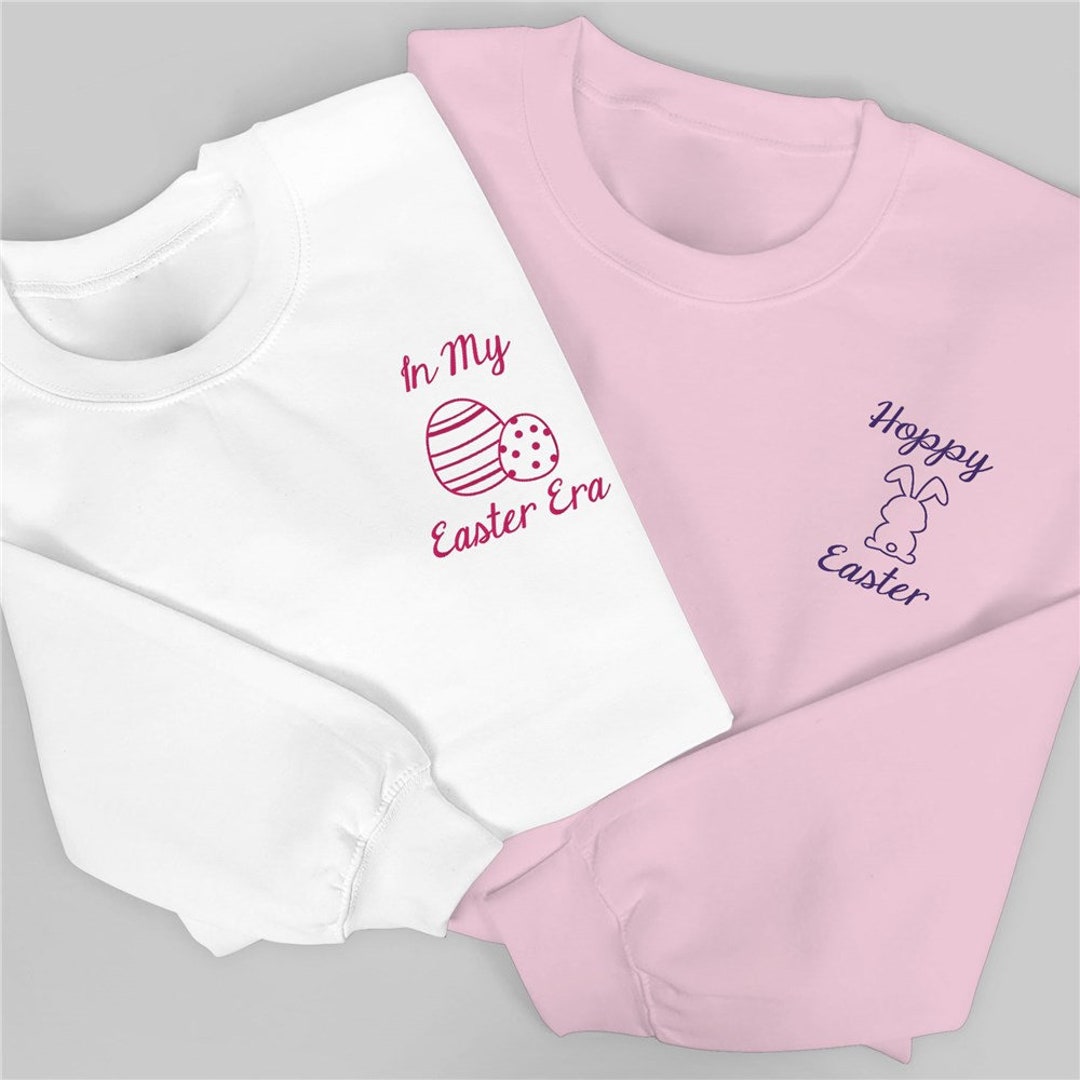 Embroidered Easter Sweatshirt, Womens Personalized Sweatshirt, Spring ...