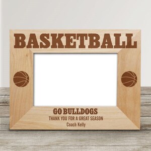 Engraved Basketball Wood Picture Frame, Custom Picture Frame ...