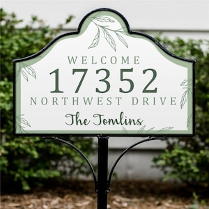 Personalized Address Sign, Magnet Yard Sign Set, Garden Stake, Yard ...