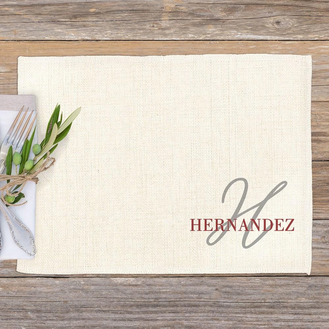 Personalized Placemat With Name and Initial, Custom Dining Placemats ...