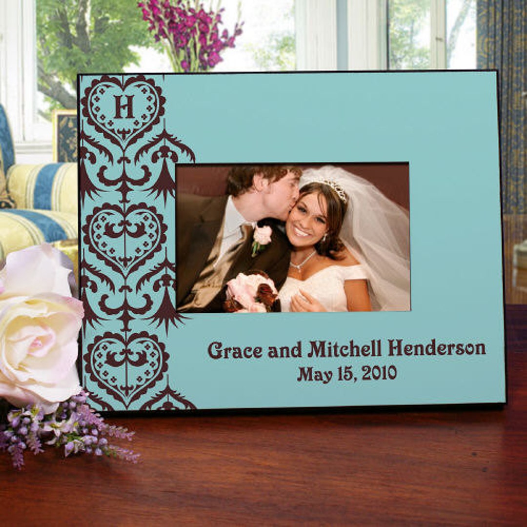 Custom Printed Wedding Picture Frame, Personalized Wedding Frame ...