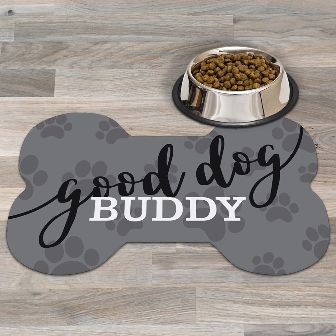 Personalized Good Dog Bone Shaped Mat, Dog Supplies, Custom Pet Gift ...