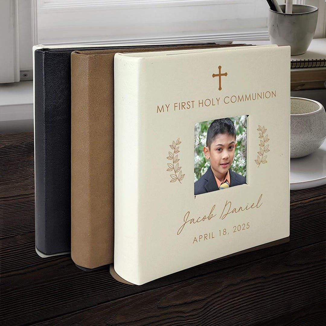 Personalized Religious Photo Album, First Holy Communion Photo Album ...