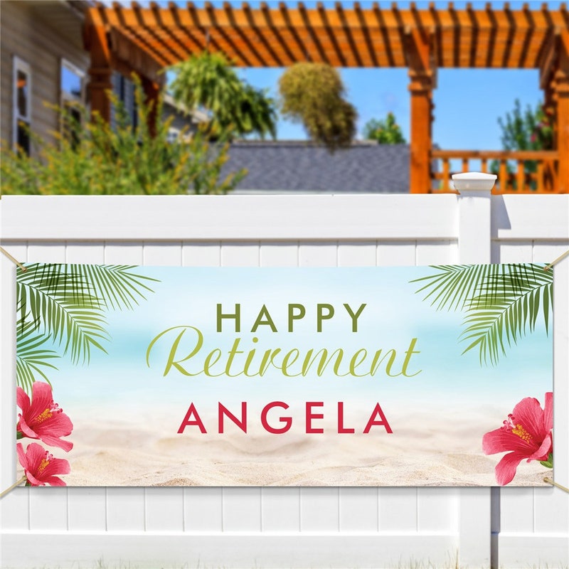 Retirement Banner - Etsy