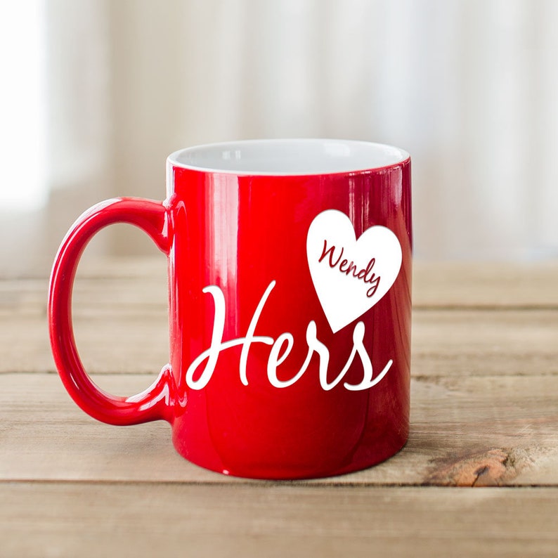 Personalized His And Hers Coffee Mug Personalized Couples Etsy