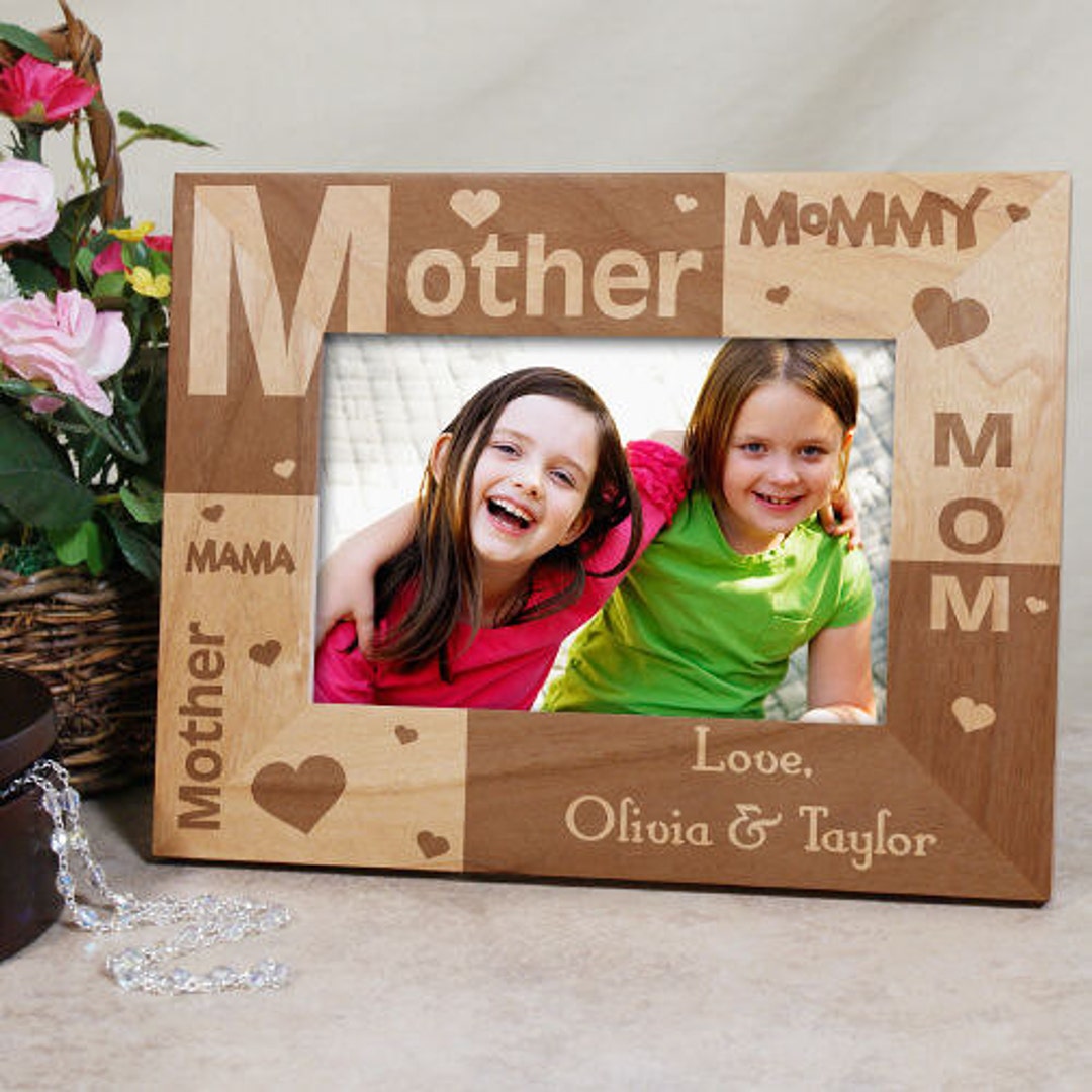 Personalized Mothers Day Wood Frame, Mothers Day Gift, Mom Picture ...