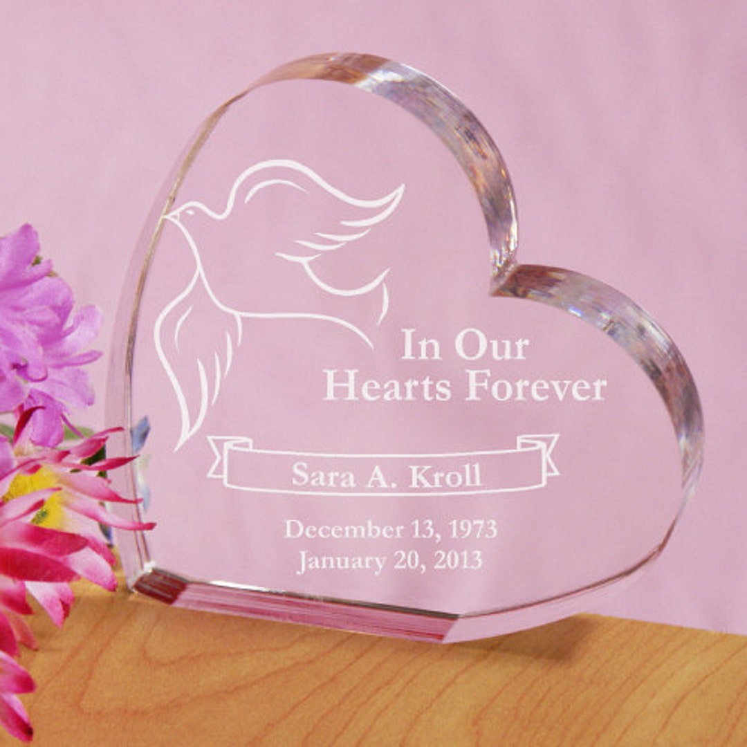 Engraved in Our Hearts Forever Heart Keepsake Memorial - Etsy
