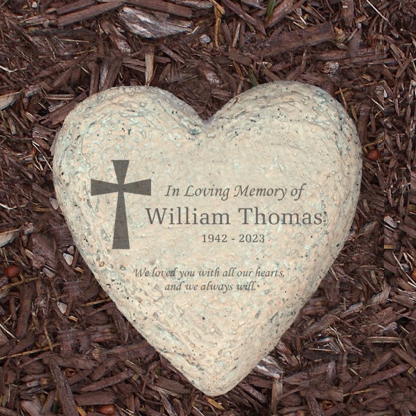 Engraved Memorial Garden Stone, Personalized Memorial Garden Stone ...