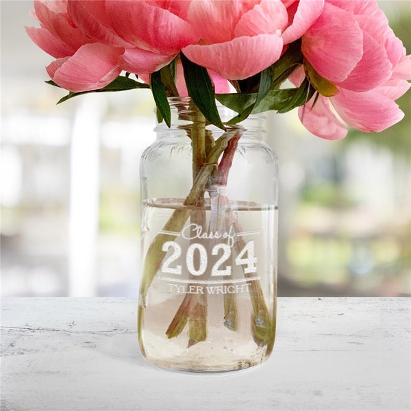 Mason Flower Vase - Etsy
