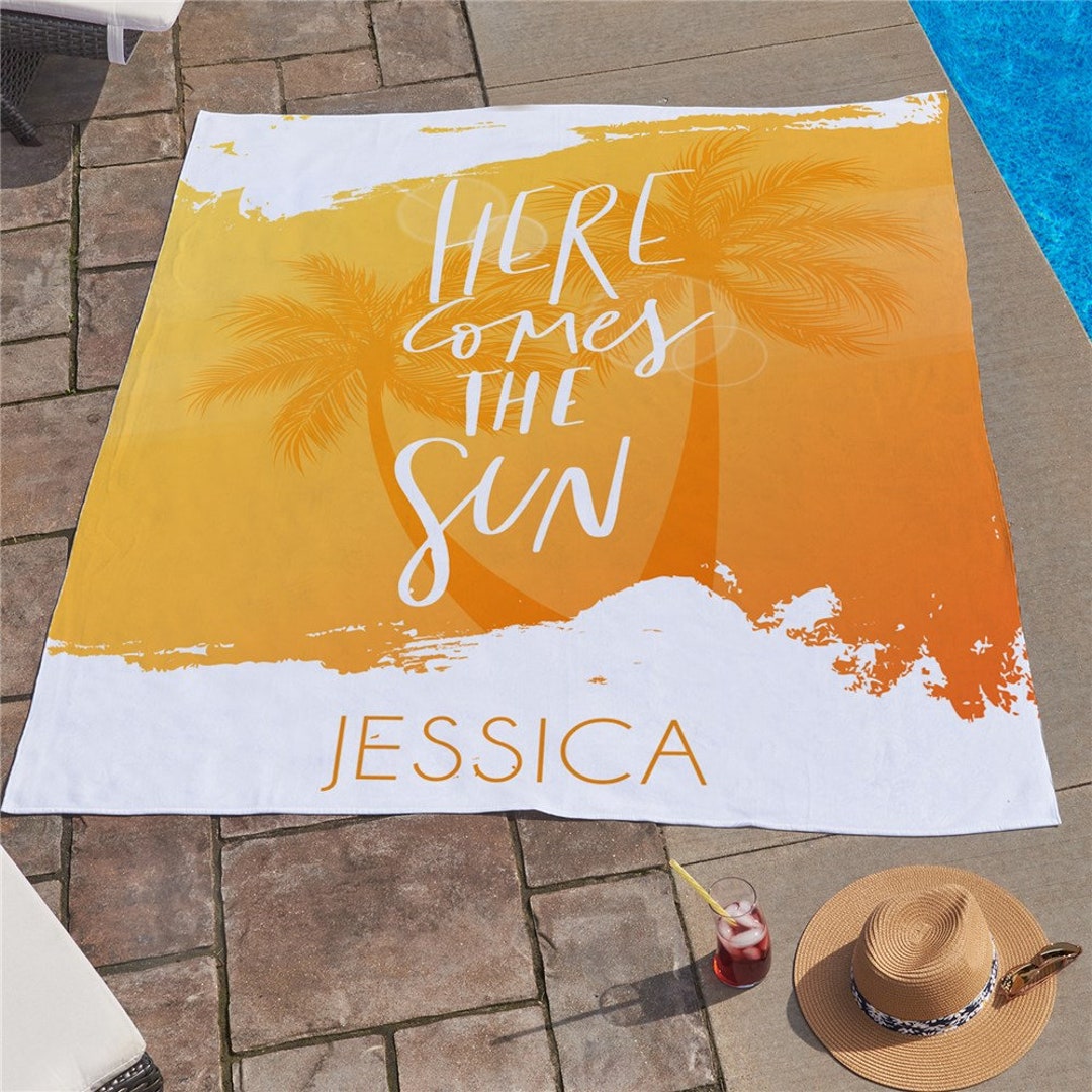 Personalized Summer Fun 60x72 Beach Towel, Colorful Beach Towel ...